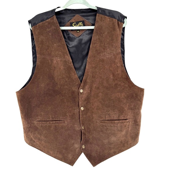 Scully | Jackets & Coats | Scully 0 Leather Mens Western Vest Xxl Brown ...
